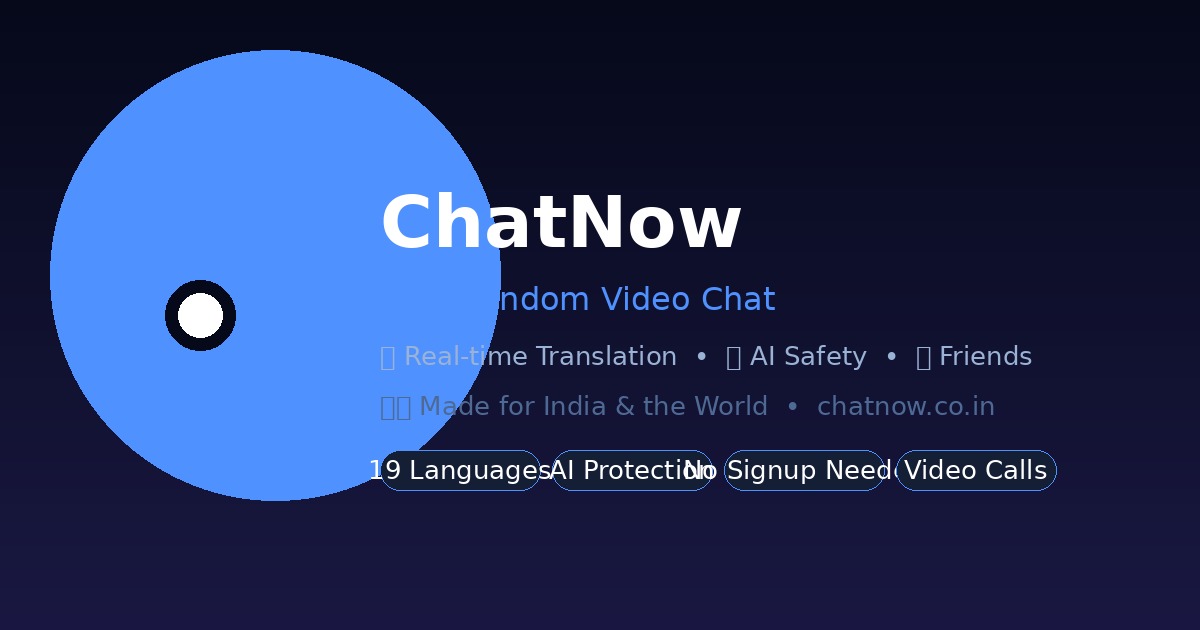 ChatNow — Free Random Video Chat | Meet Strangers Online